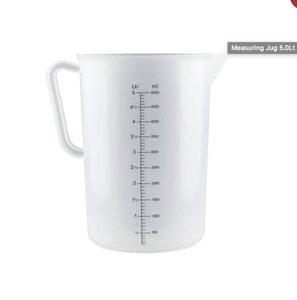 5 litre Measuring Jug, plastic – Granarium Brewing Supplies