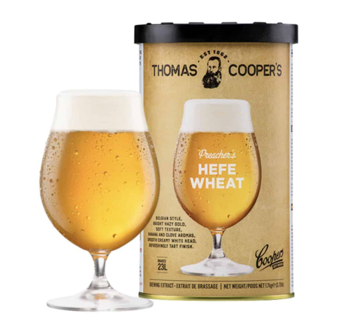 Coopers Preacher’s Hefe Wheat extract can – Granarium Brewing Supplies
